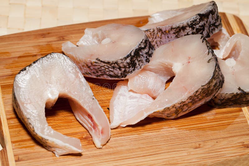 Piece of fresh raw fish. stock photo. Image of delicious - 35305790