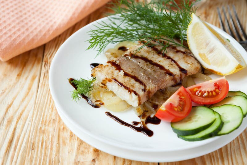 Piece of Fried Fish Fillets Stock Photo - Image of roasted, flatfish ...