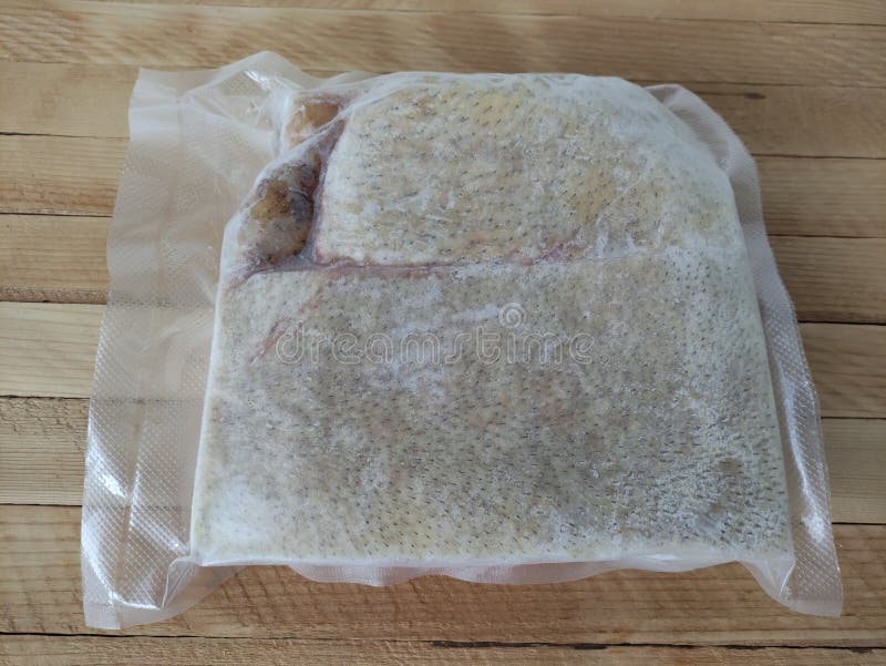 Piece of Frozen Pork Lard in a Vacuum Packaging Stock Image - Image of ...