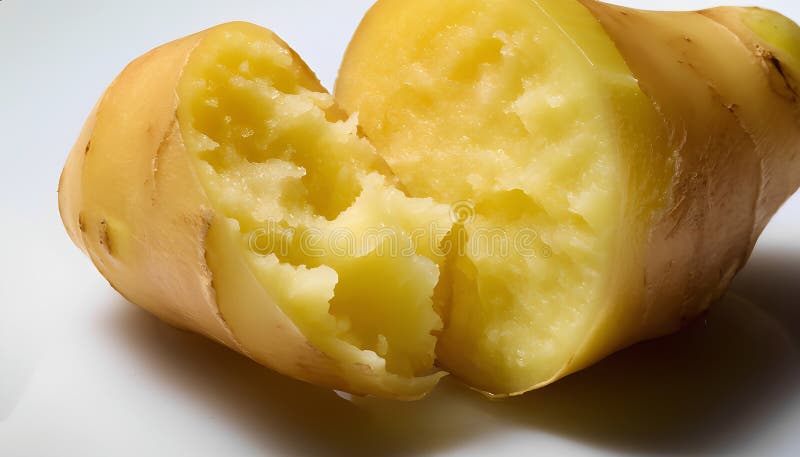 A Piece of Ginger Root with a Yellow Tip Stock Illustration ...