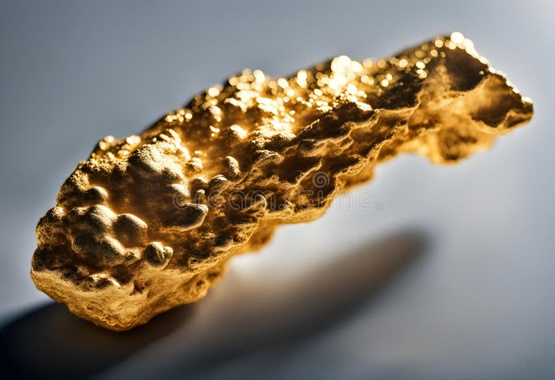 Piece of Gold or Golden Nugget Stock Image - Image of pure, sparkle ...