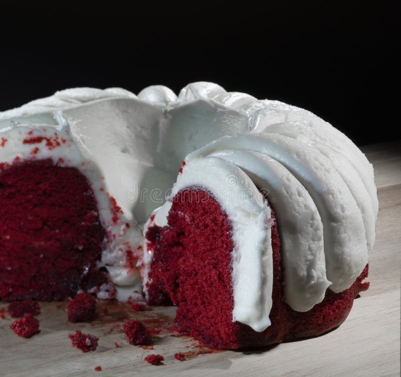 Piece Gone from a Red Velvet Cake Stock Image - Image of cake, birthday ...