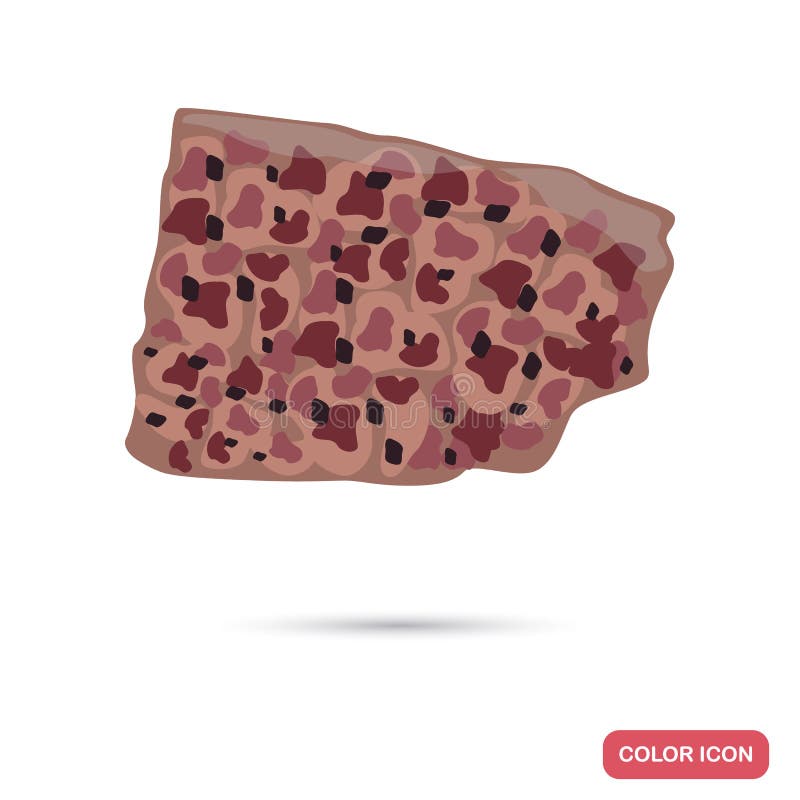 A Piece of Granite Color Flat Icon for Web and Mobile Design Stock ...