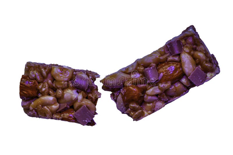 Piece of Green Power Bar Isolated on White Background Stock Image ...