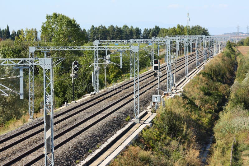 Piece of High Speed Railway Track Stock Image - Image of rails, track ...