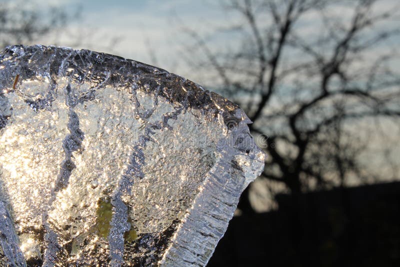 Piece of ice stock photo. Image of light, frozen, sunlight - 63076940