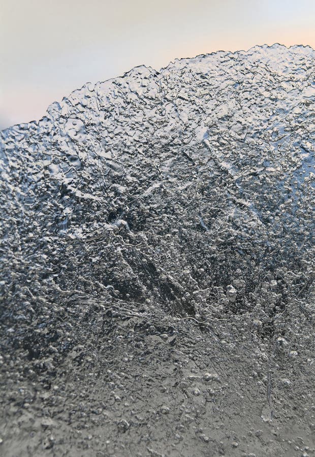 Piece of Ice on Glass Background. Macro of Natural Ice Stock Image ...