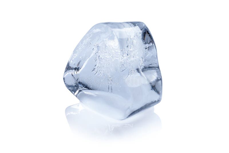 Piece of Ice Melting on White Stock Image - Image of fresh, melting ...