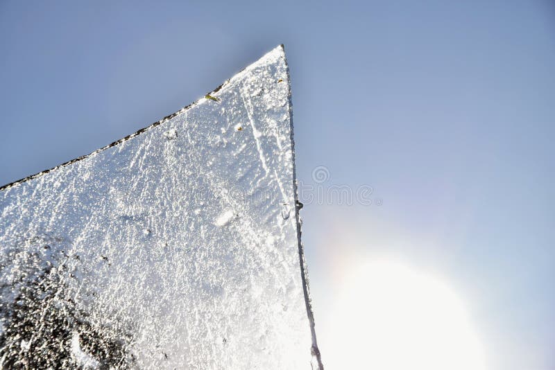 A Piece of Ice from the Sun. Stock Image - Image of surface, crystal ...