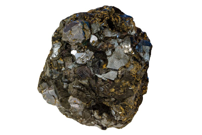 Piece of Iron Ore Isolated on White Background Stock Image - Image of ...