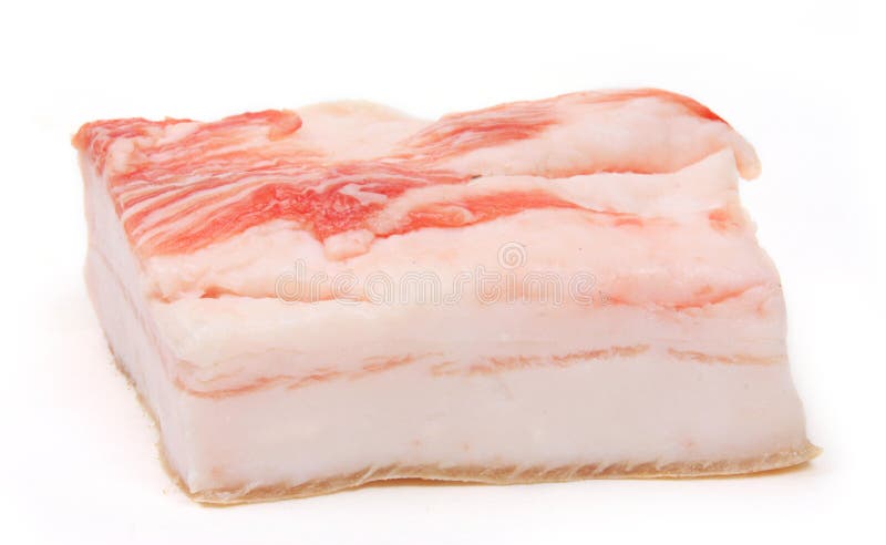 Piece of lard stock photo. Image of food, isolated, snack - 17748368