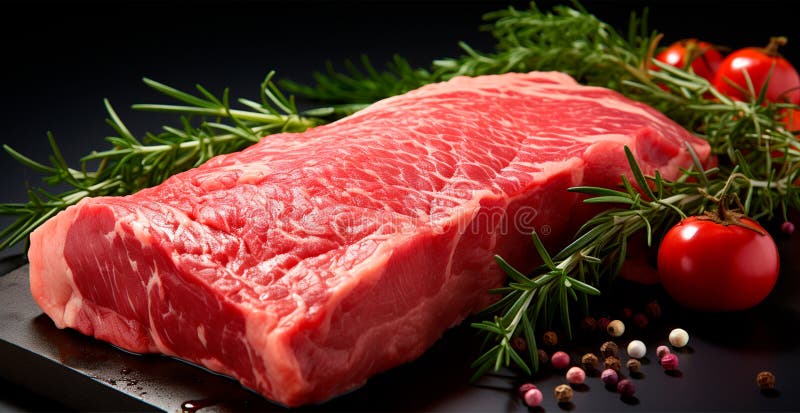 Piece of Large Sliced Beef, Fresh Steak - AI Generated Image Stock ...