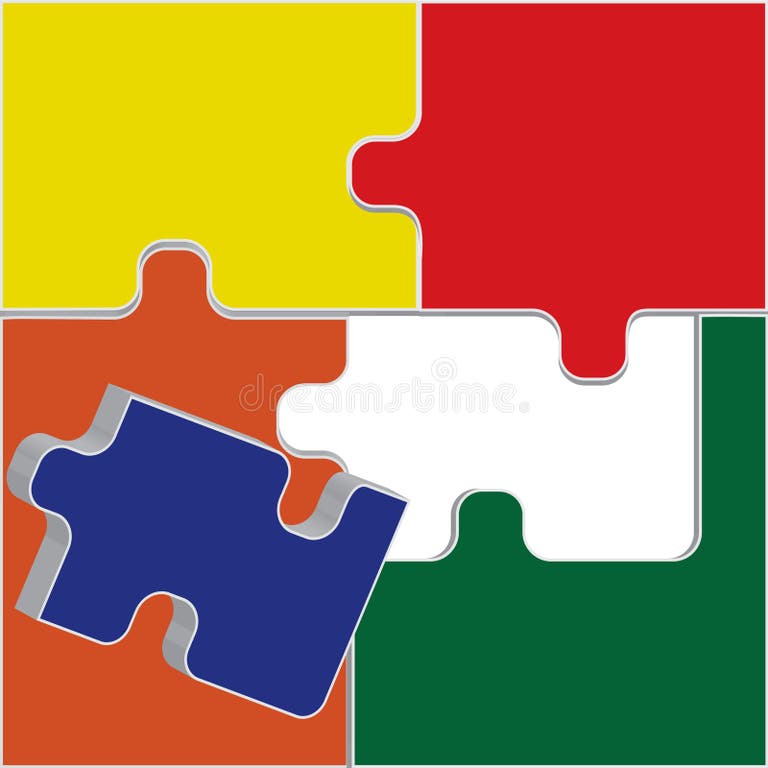 Interlocking Puzzle Shapes Stock Illustrations – 349 Interlocking ...