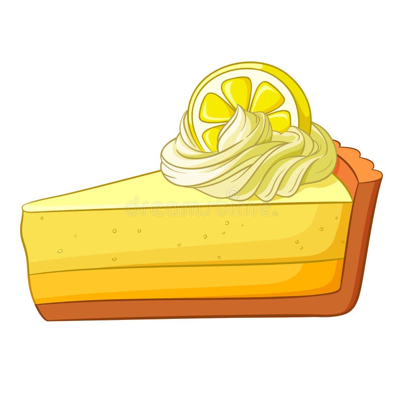 Lemon cake stock vector. Illustration of color, delicious - 44934541