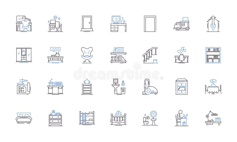 Piece Line Icons Collection. Fragment, Unit, Portion, Section, Element ...