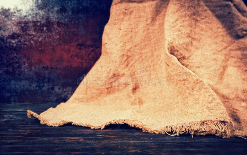 A Piece of Linen Cloth Lying on Wooden Board Stock Photo - Image of ...