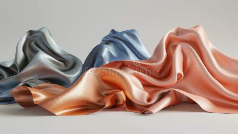 Elegant Pink Silk Fabric Flowing In Mid Air Against A Soft Background