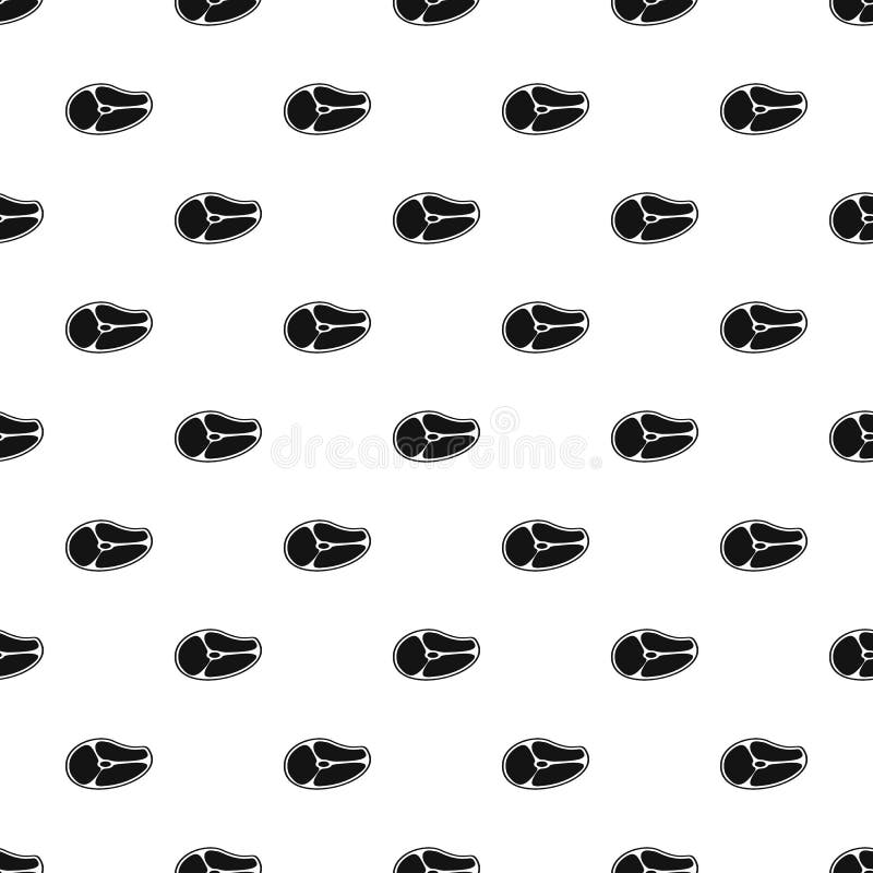 Piece of Meat Beef Pattern, Simple Style Stock Vector - Illustration of ...