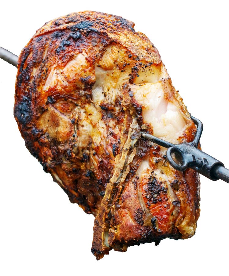 A Piece of Meat is Being Cooked on a Grill Stock Image - Image of ...