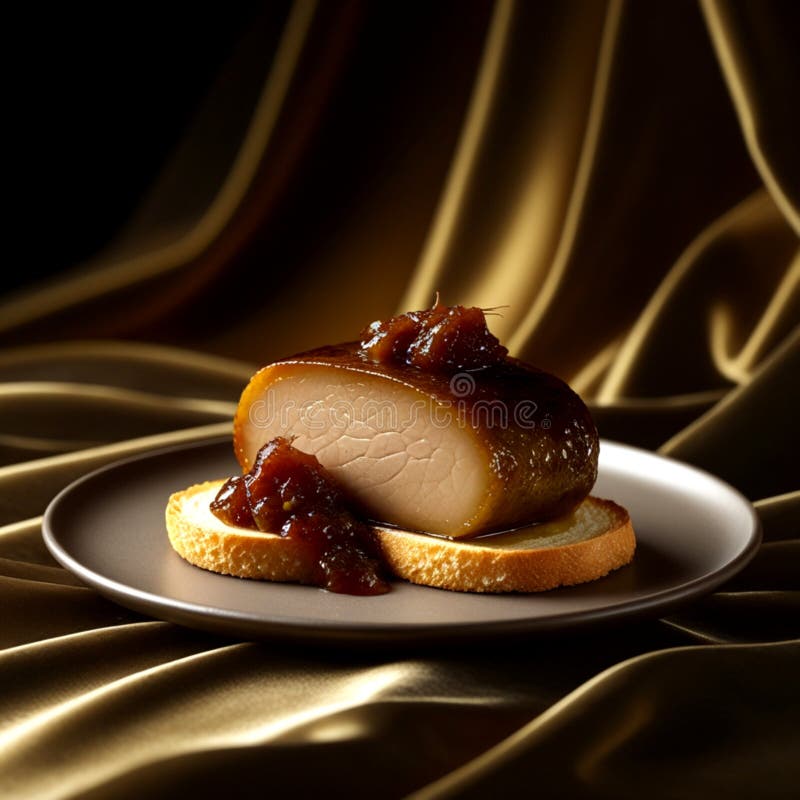 A piece of meat with jam stock image. Image of sweetness - 390567571