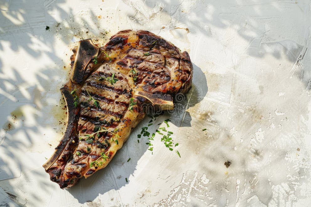 A Piece of Meat Left on the Ground in a Simple, Rustic Setting Stock ...