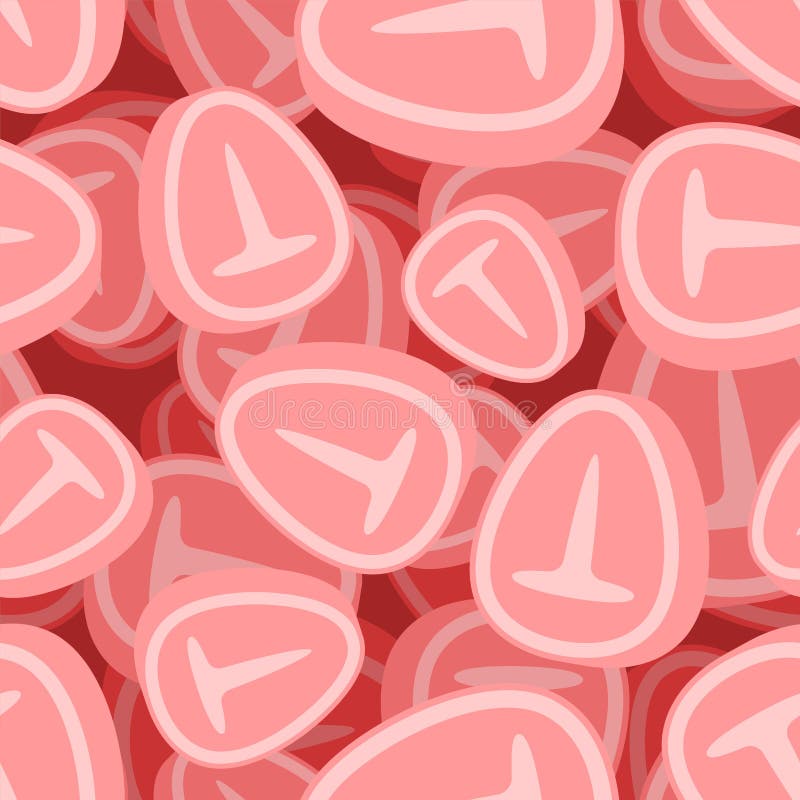 Piece of Meat Pattern Seamless. Raw Chop Background Stock Vector ...