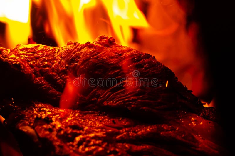 Barbecue, Meat Roasting on Fire Stock Photo - Image of feeding ...