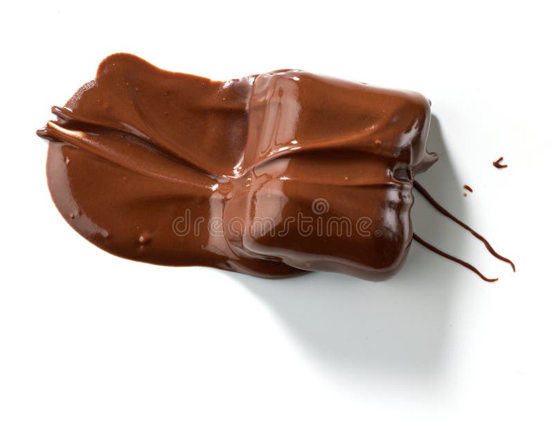 Piece of melted chocolate stock photo. Image of bakery - 273797358