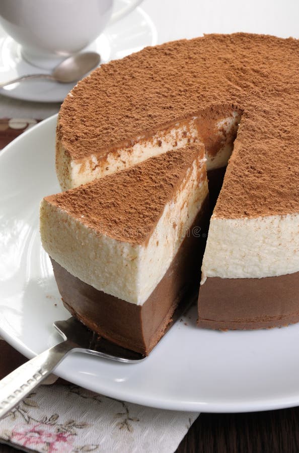 Piece of mousse cake stock photo. Image of side, regale - 82355220