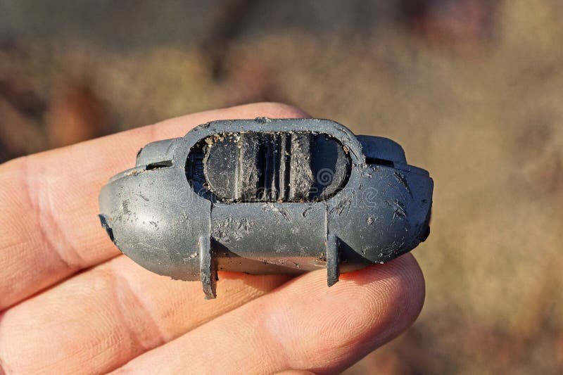 A Piece of an Old Broken Part from a Toggle Switch Stock Photo - Image ...