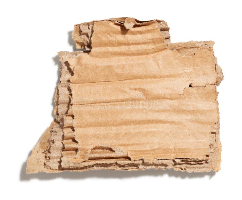Piece of Old Crumpled Cardboard Stock Photo - Image of backdrop, close ...