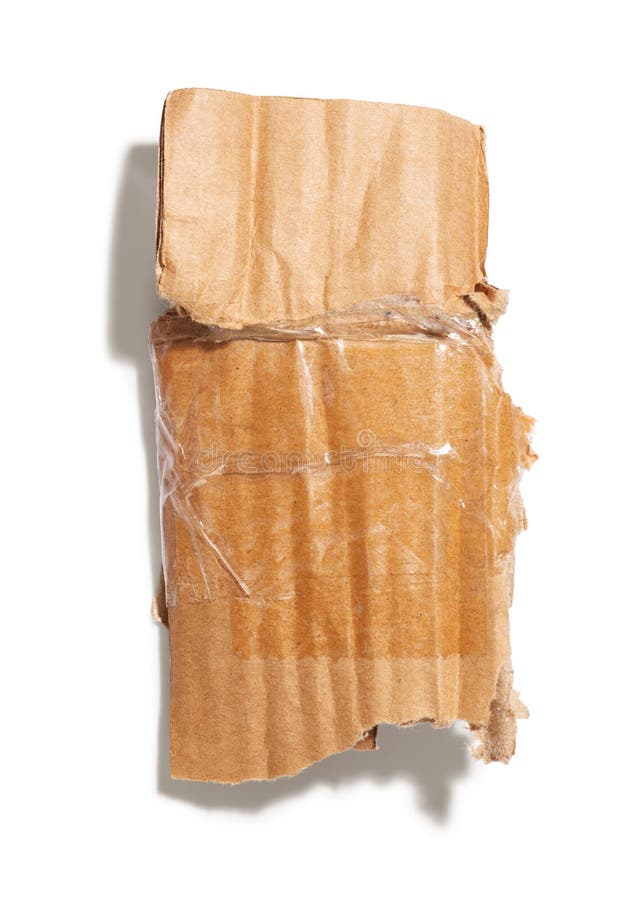 Crumpled cardboard stock image. Image of packing, beige - 15452427