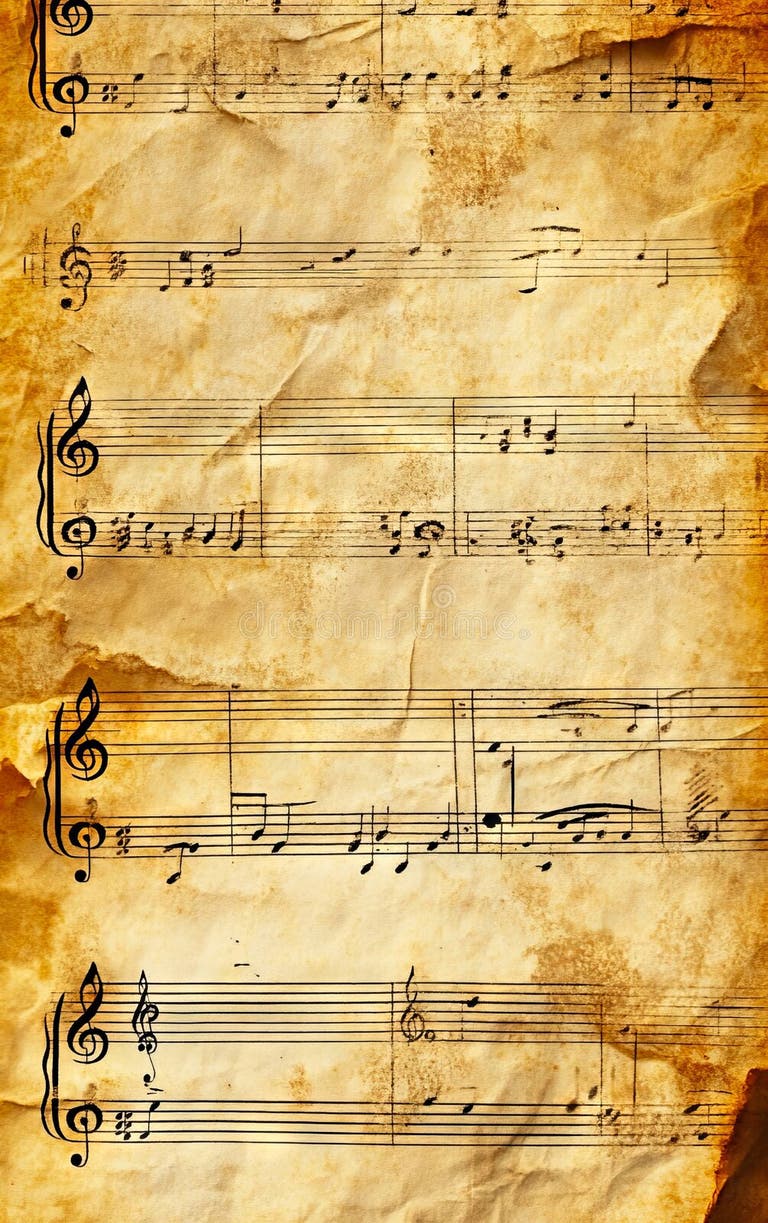 Old Vintage Sheet Music Border Stock Photos - Free & Royalty-Free Stock ...
