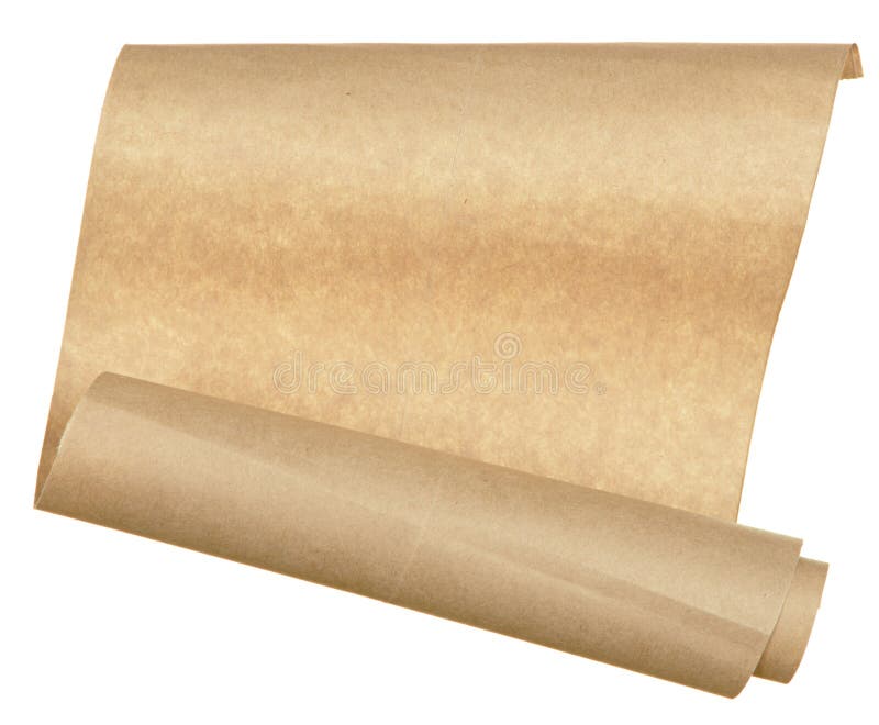 Rolled Up Old Paper stock image. Image of isolated, cellulose - 16831631