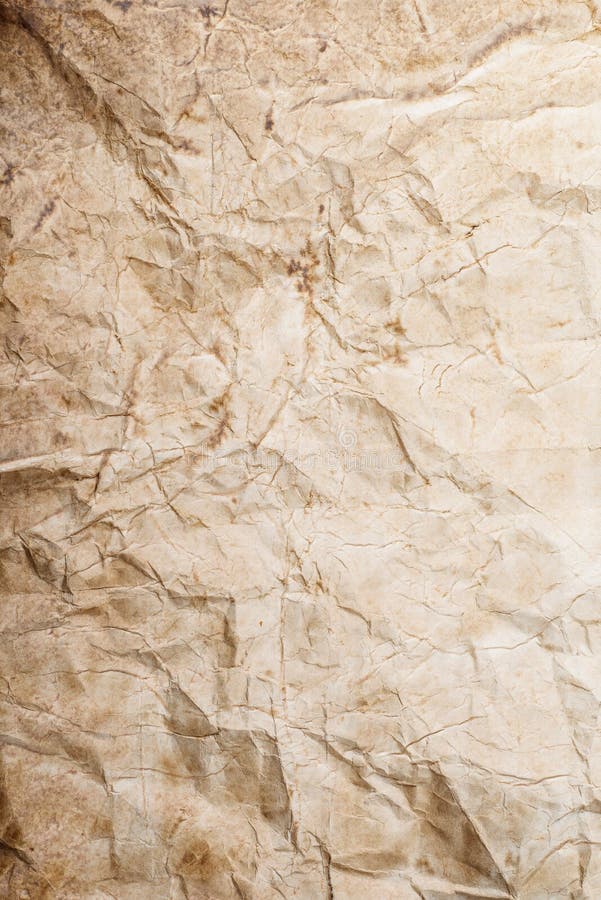 Piece of Old Rumpled Stained Paper As Background Stock Image - Image of ...