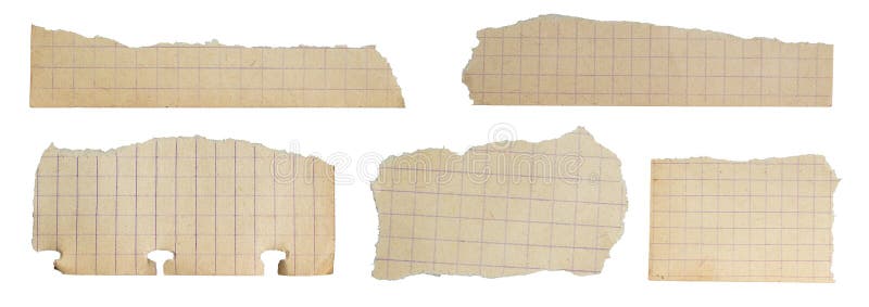 A Piece of Old Squared Paper on a White Background Stock Photo - Image ...