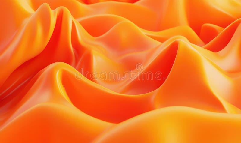 A Piece of Orange Fabric with a Wave Pattern Stock Illustration ...