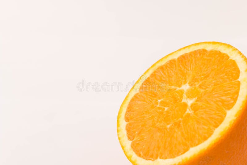 Piece of Orange on a White Background Stock Photo - Image of bright ...