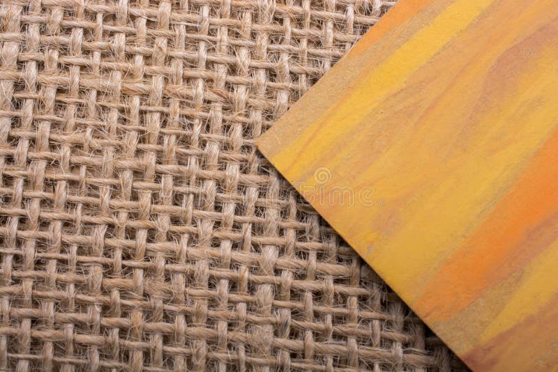 Piece of Painted Note Paper on Canvas Stock Photo - Image of holder ...