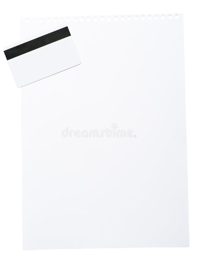 Piece of Paper with Credit Card Stock Image - Image of credit, notebook ...