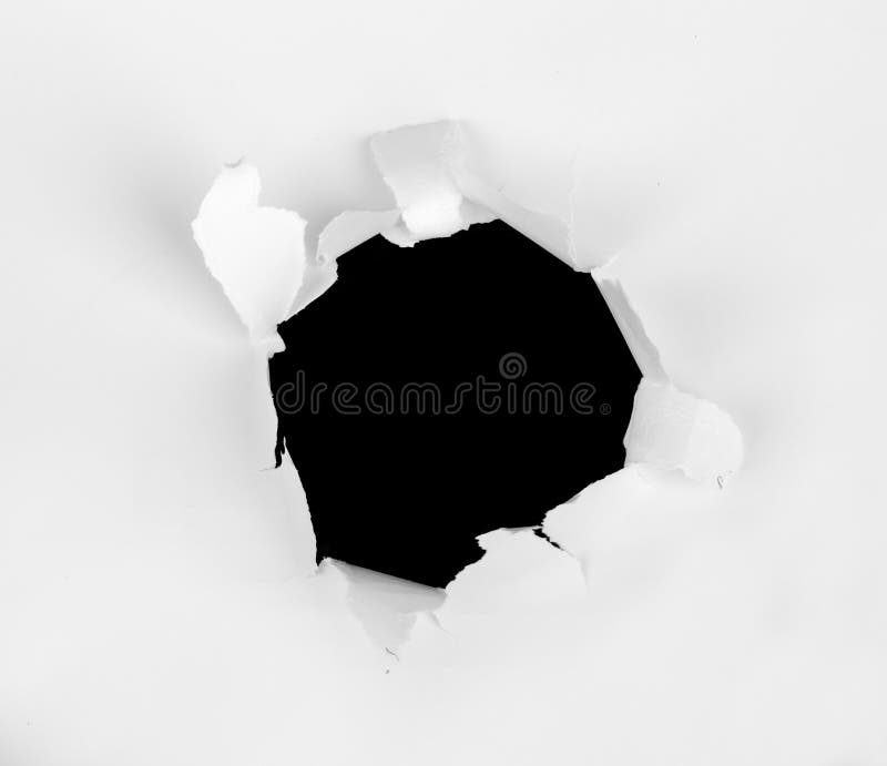 Piece of Paper with Hole in Center Stock Image - Image of paper, edge ...