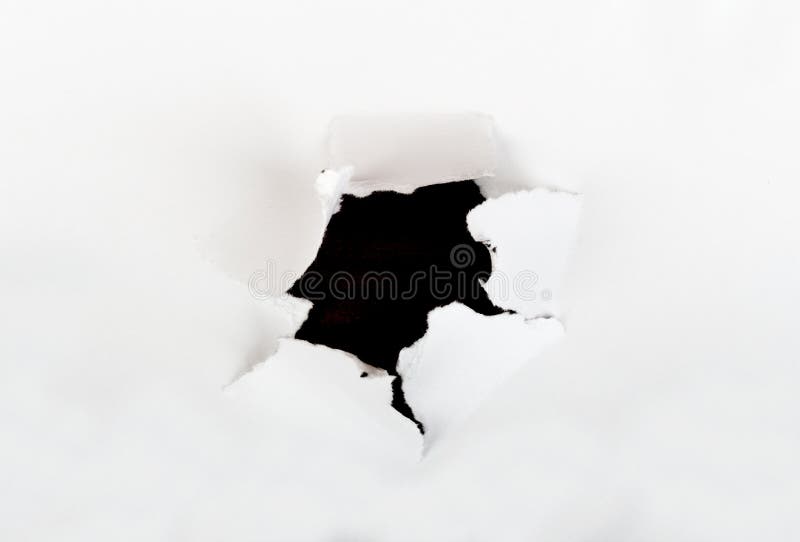 Piece of Paper with Hole in Center Stock Photo - Image of clean, piece ...