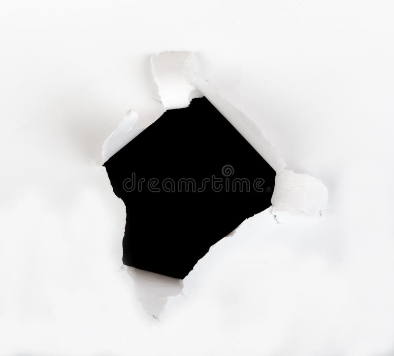 Piece of Paper with Hole in Center Stock Photo - Image of clean, piece ...