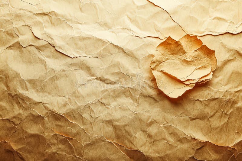 Old Crumpled Yellow Paper Disarray Abstract Background Stock Photos ...