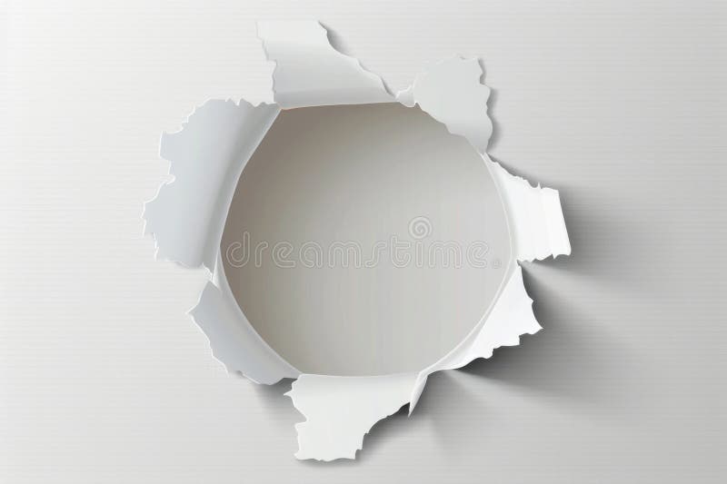 A Piece of Paper with a Hole Punched Out Stock Image - Image of paper ...