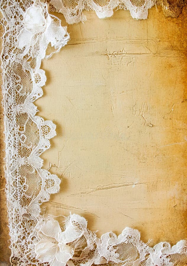 A Piece of Paper with a Lace Border on it Stock Image - Image of ...