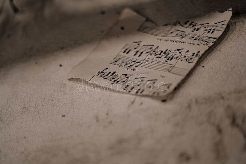 Piece of Paper with Musical Notes. Stock Image - Image of orchestra ...
