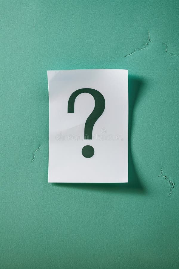 A Piece of Paper with a Question Mark Symbol Stock Image - Image of ...