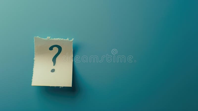 A Piece of Paper with a Question Mark Symbol Stock Photo - Image of ...
