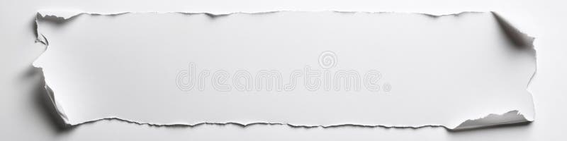A Piece of Paper with Rough Edges on a White Background, Ideal for Use ...